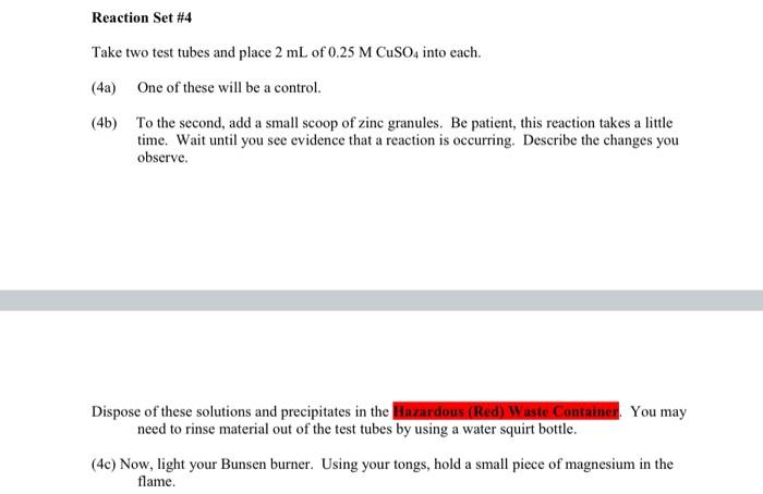 Solved 4. Write a complete, balanced chemical equation for | Chegg.com