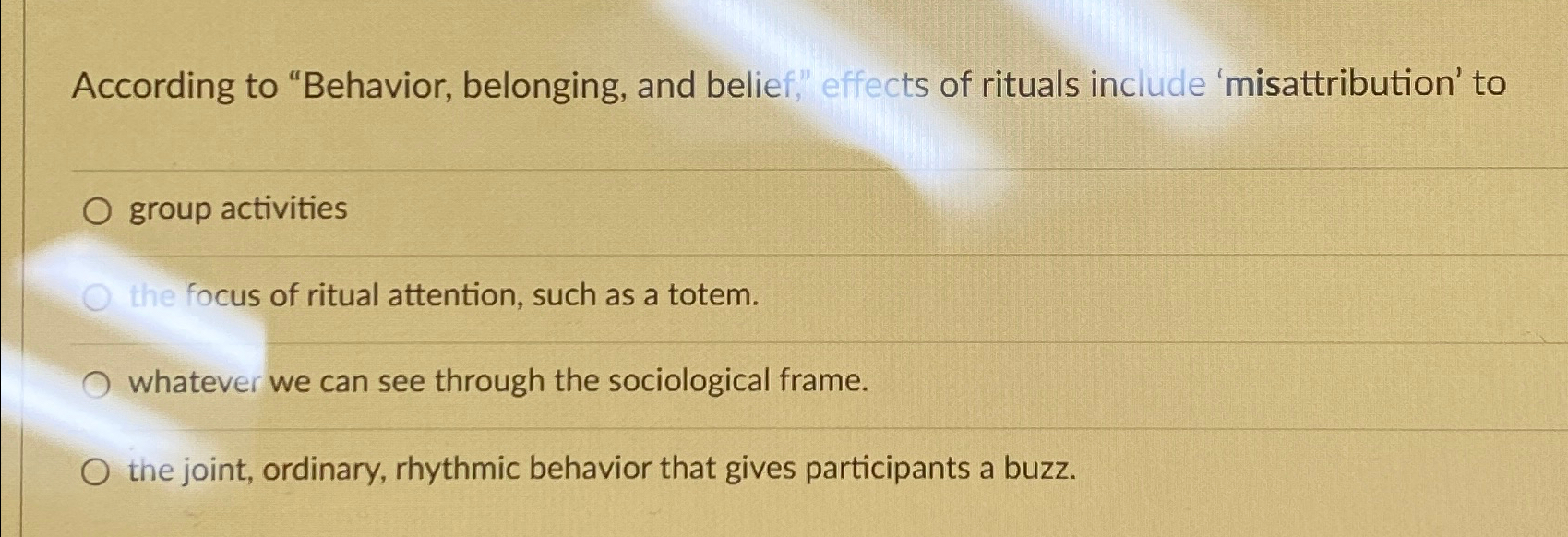 Solved According to "Behavior, belonging, and belief," | Chegg.com