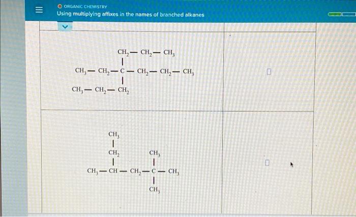Solved O ORGANIC CHEMISTRY Using multiplying affixes in the | Chegg.com
