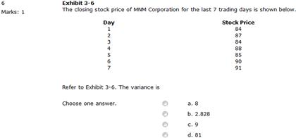 Solved The closing stock price of mnm Corporation for the | Chegg.com