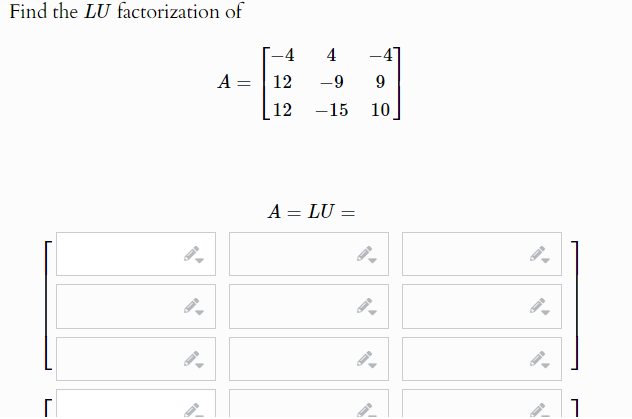 Solved Find the LU ﻿factorization | Chegg.com