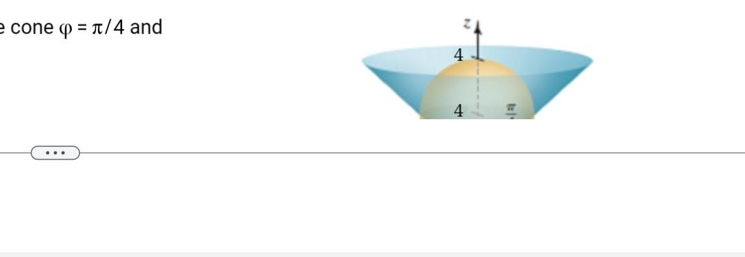 cone φ=π/4 and | Chegg.com