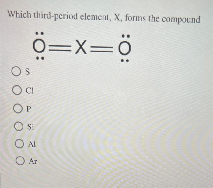 Solved Which fourth-period element, X, forms the compound | Chegg.com