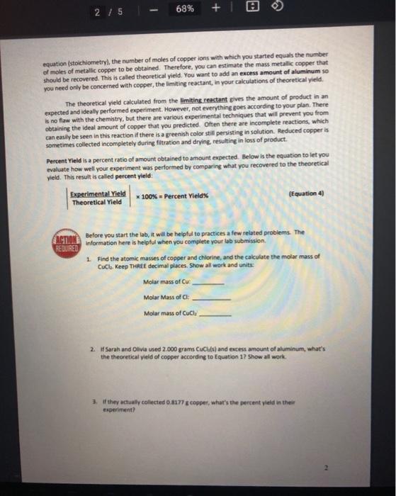 Solved Expiremental Data> MASS OF CUCI2 = 2.8169 COLOR OF | Chegg.com