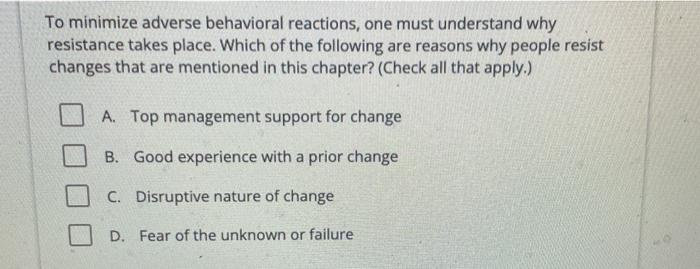 Solved Which of the following are guidelines for minimizing | Chegg.com