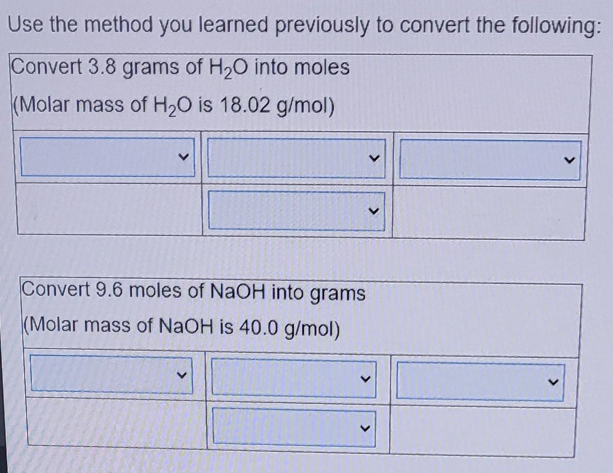 Solved Use the method you learned previously to convert the | Chegg.com