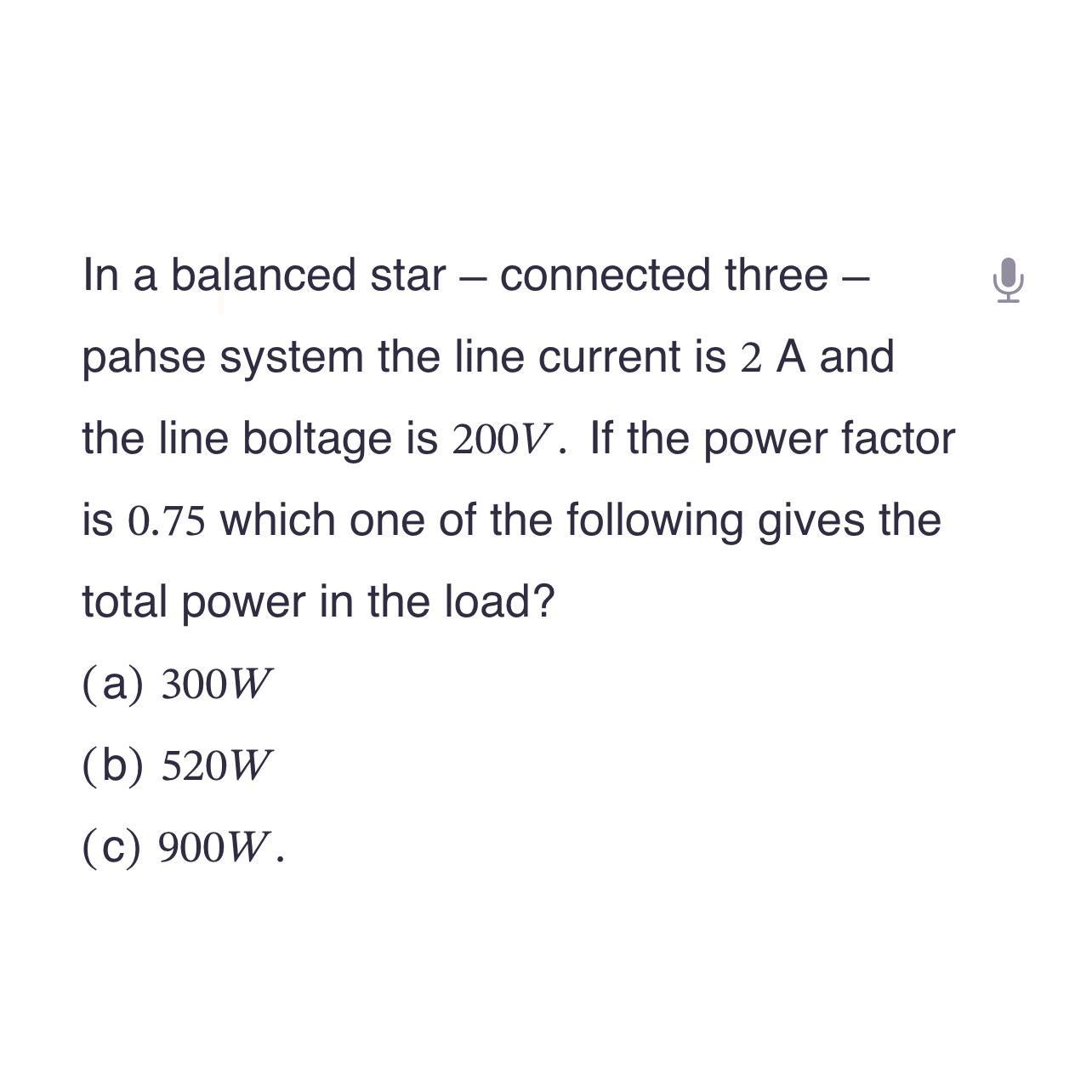 Solved In a balanced star - ﻿connected three pahse system | Chegg.com