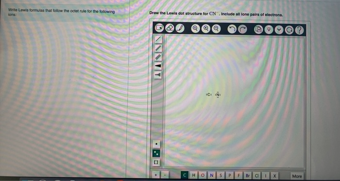 Solved Write Lewis formulas that follow the octet rule for | Chegg.com