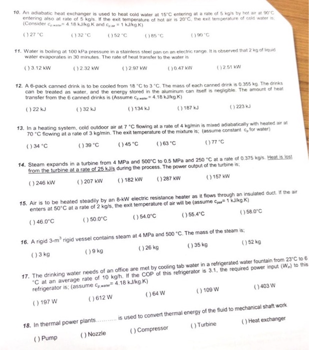 Solved 1. Which one is correct for throttling process () | Chegg.com