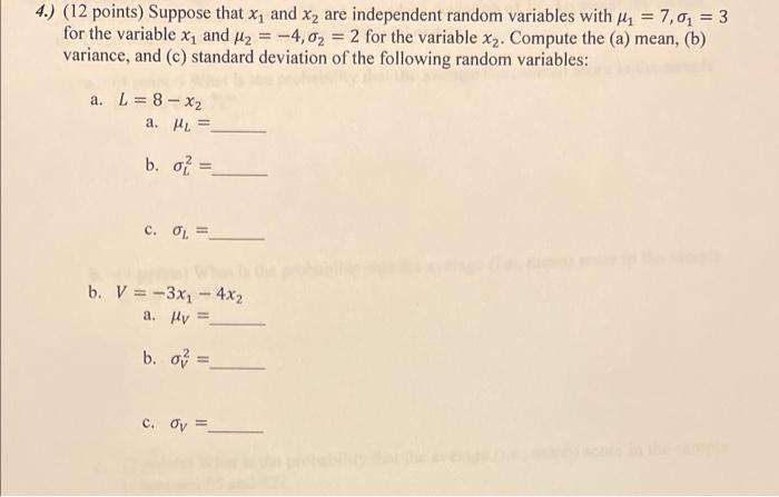 Solved (12 points) Suppose that x1 and x2 are independent | Chegg.com