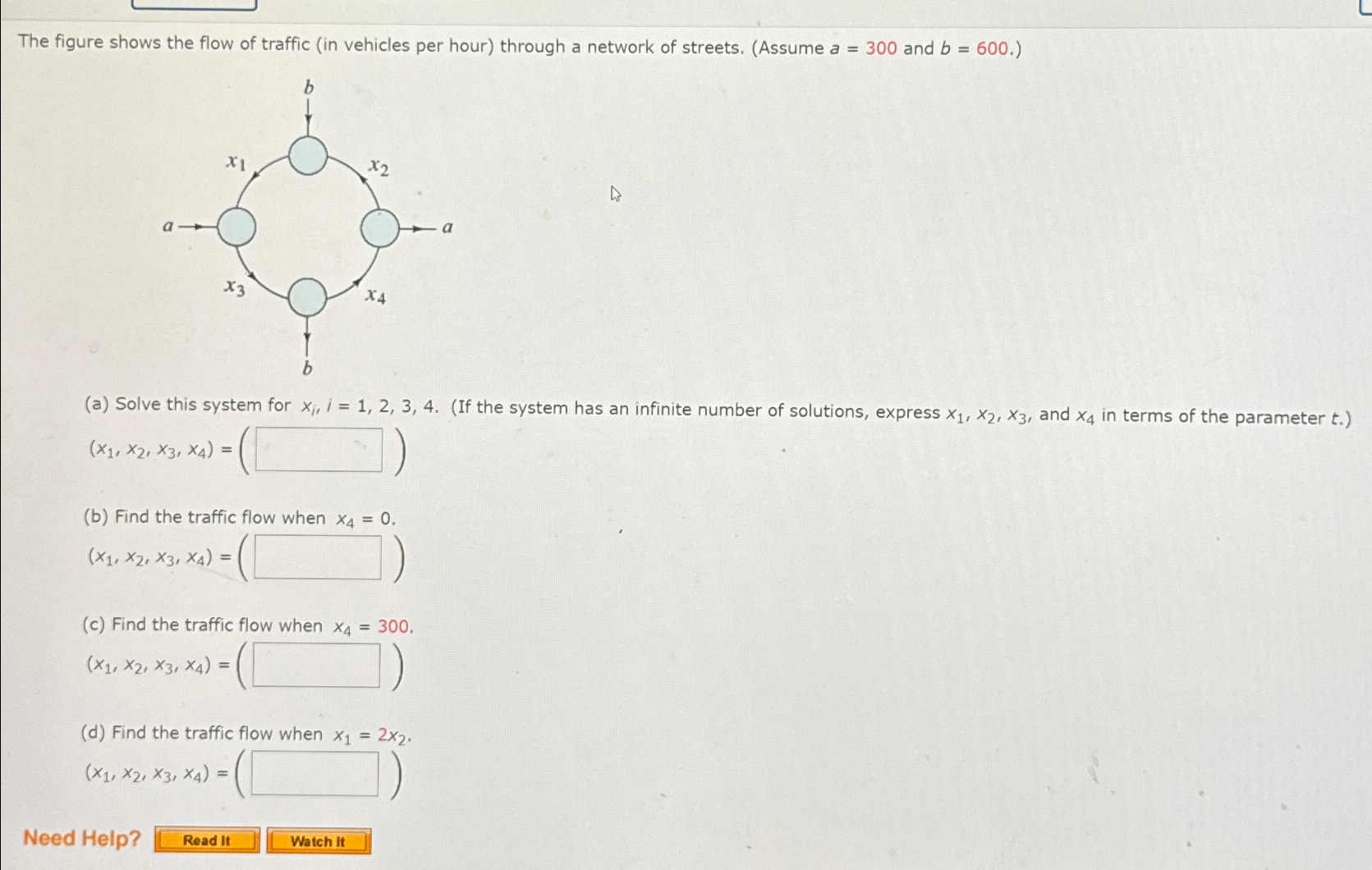 Solved The figure shows the flow of traffic (in vehicles per | Chegg.com