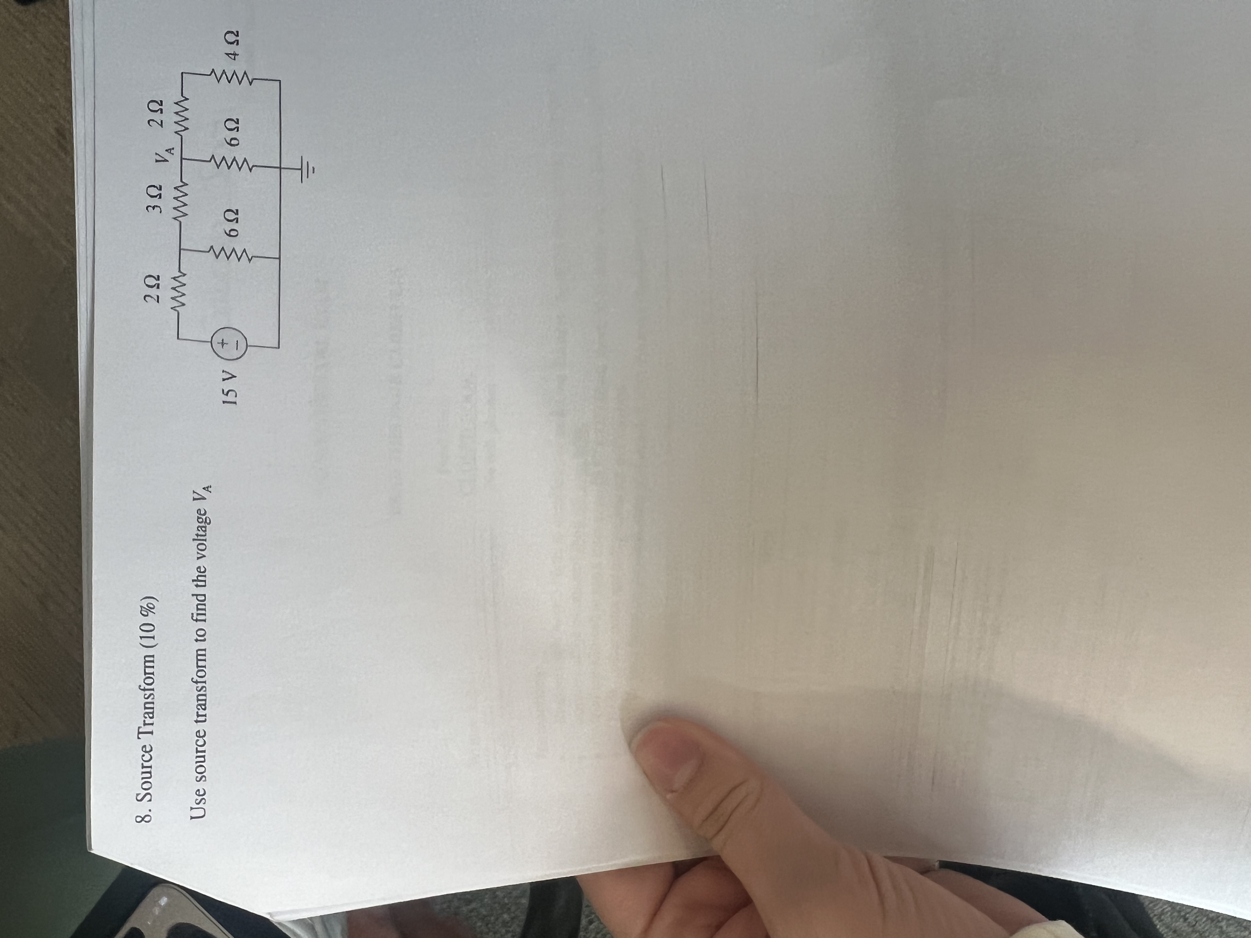 Solved Source Transform (10%)Use source transform to find | Chegg.com