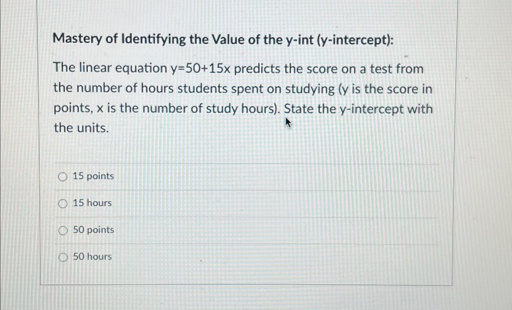 Solved Mastery of Identifying the Value of the | Chegg.com
