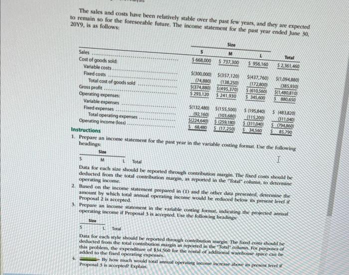 PR 21-5A Segment variable costing income statement | Chegg.com