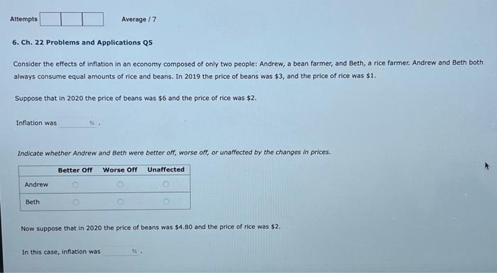Solved 6. Ch. 22 Problems and Applications Q5 Consider the | Chegg.com