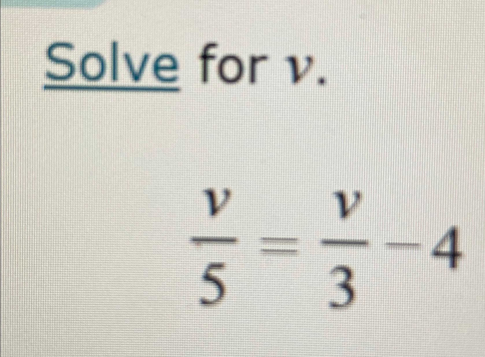 Solved Solve For Vv5 v3 4 Chegg