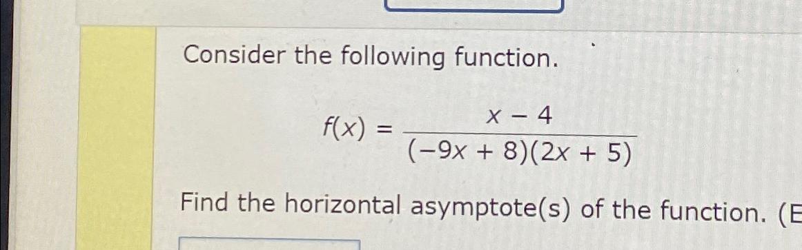 Solved Consider the following | Chegg.com