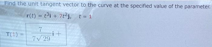 Solved Find the unit tangent vector to the curve at the | Chegg.com