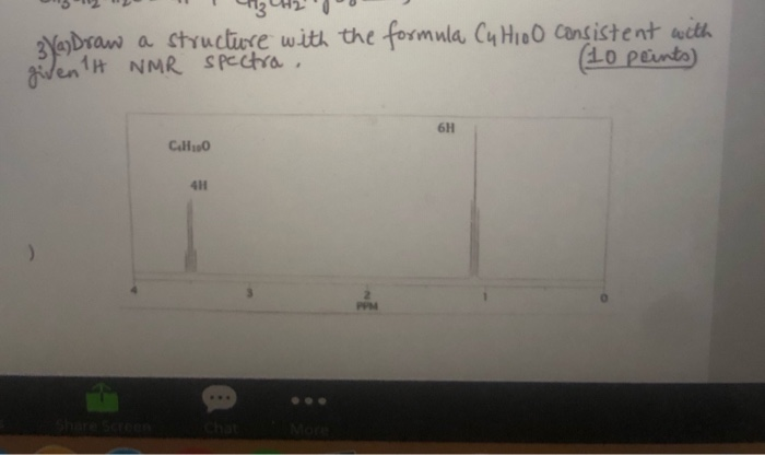 Solved " 43443 3Xa) Draw a structure with the formula Cu Hio | Chegg.com
