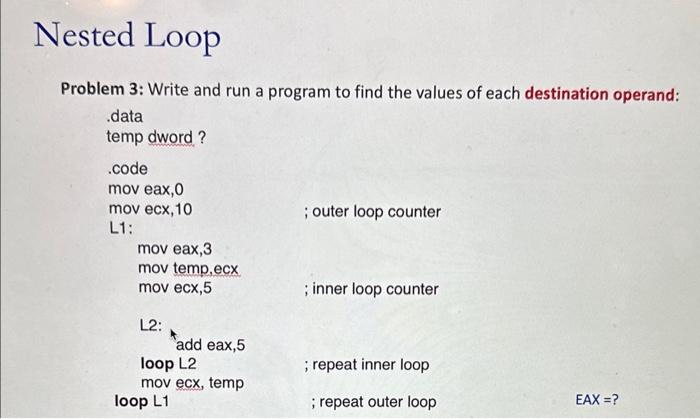 Problem 3: Write and run a program to find the values | Chegg.com