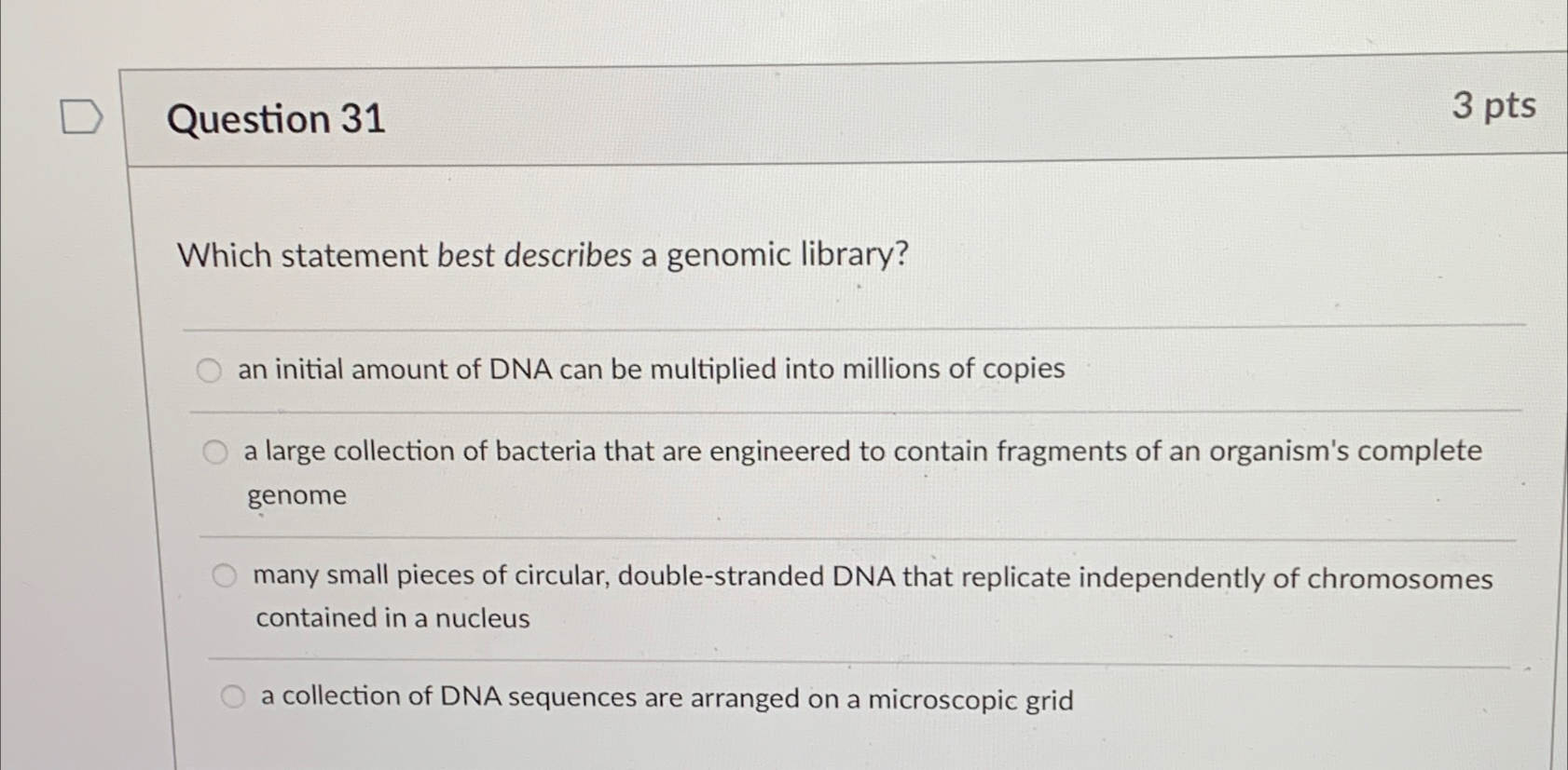 Solved Question 313 ﻿ptsWhich statement best describes a | Chegg.com