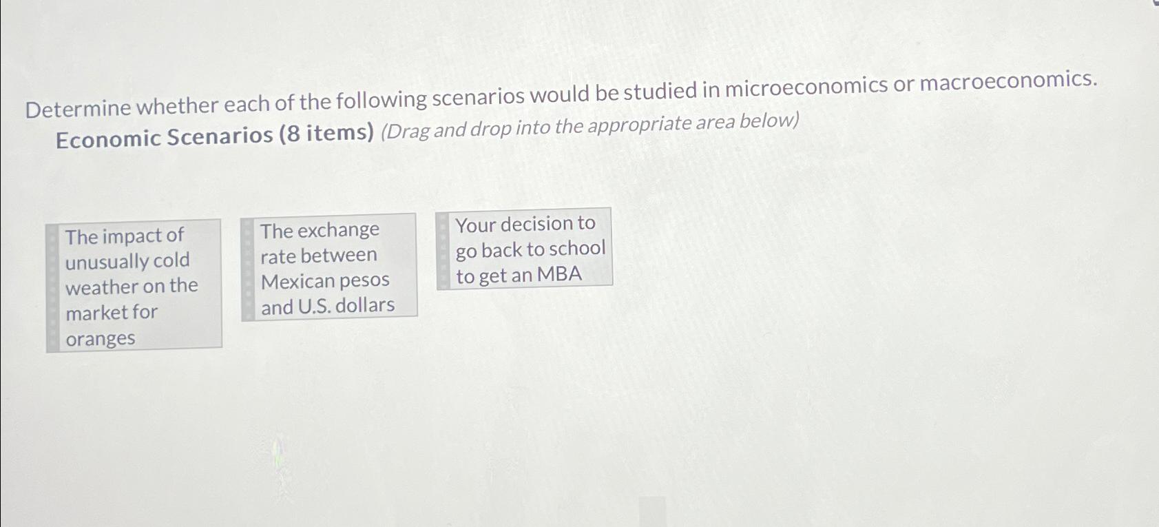 Solved Determine Whether Each Of The Following Scenarios