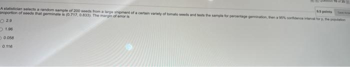 Solved 15 of 25 A statistician selects a random sample of | Chegg.com