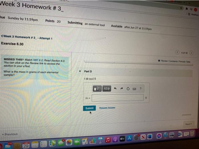 Week 3 Homework # 3 Due Sunday by 11:59pm Points 20 | Chegg.com