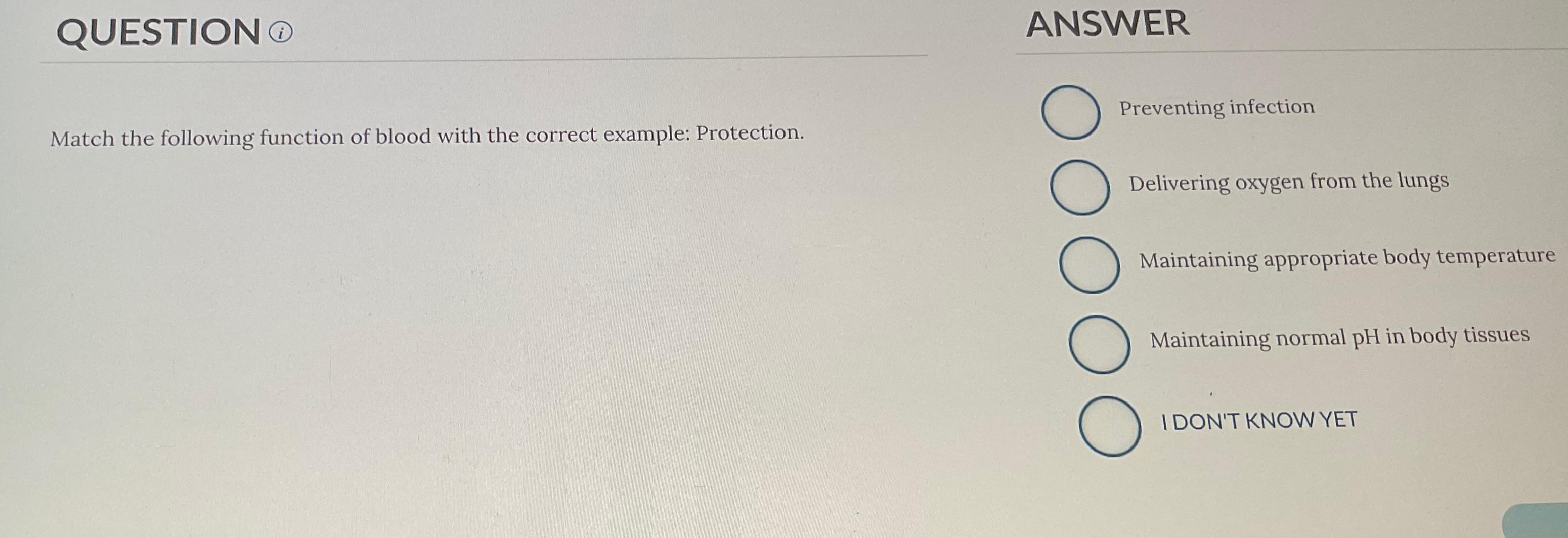 Solved QUESTION (i)ANSWERMatch the following function of | Chegg.com