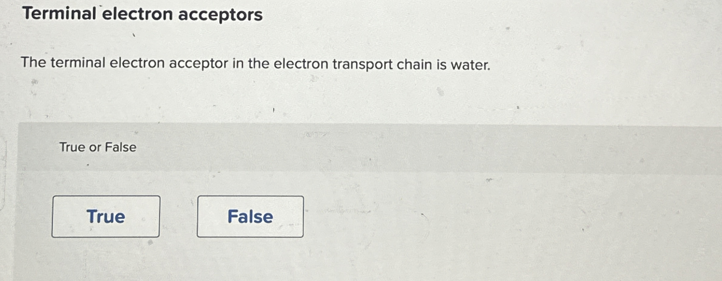 Solved Terminal electron acceptorsThe terminal electron | Chegg.com