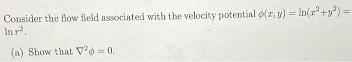 Solved Consider the flow field associated with the velocity | Chegg.com