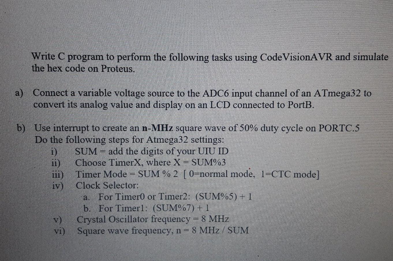 Write C program to perform the following tasks using | Chegg.com