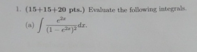 Solved pts.) ﻿Evaluate the following | Chegg.com