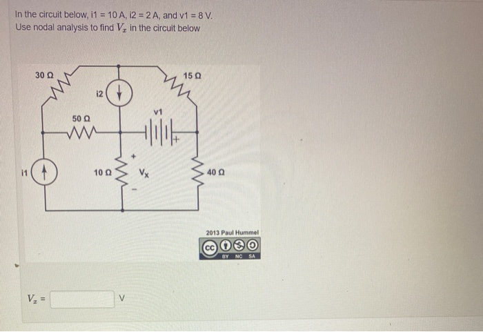 Solved In the circuit below, i1 = 10 A, 12 = 2 A, and v1 = | Chegg.com