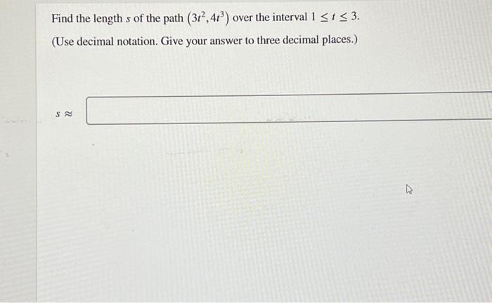Solved Find the lengths of the path (312,413) over the | Chegg.com