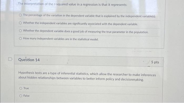 Solved The interpretation of the r-squared value in a | Chegg.com