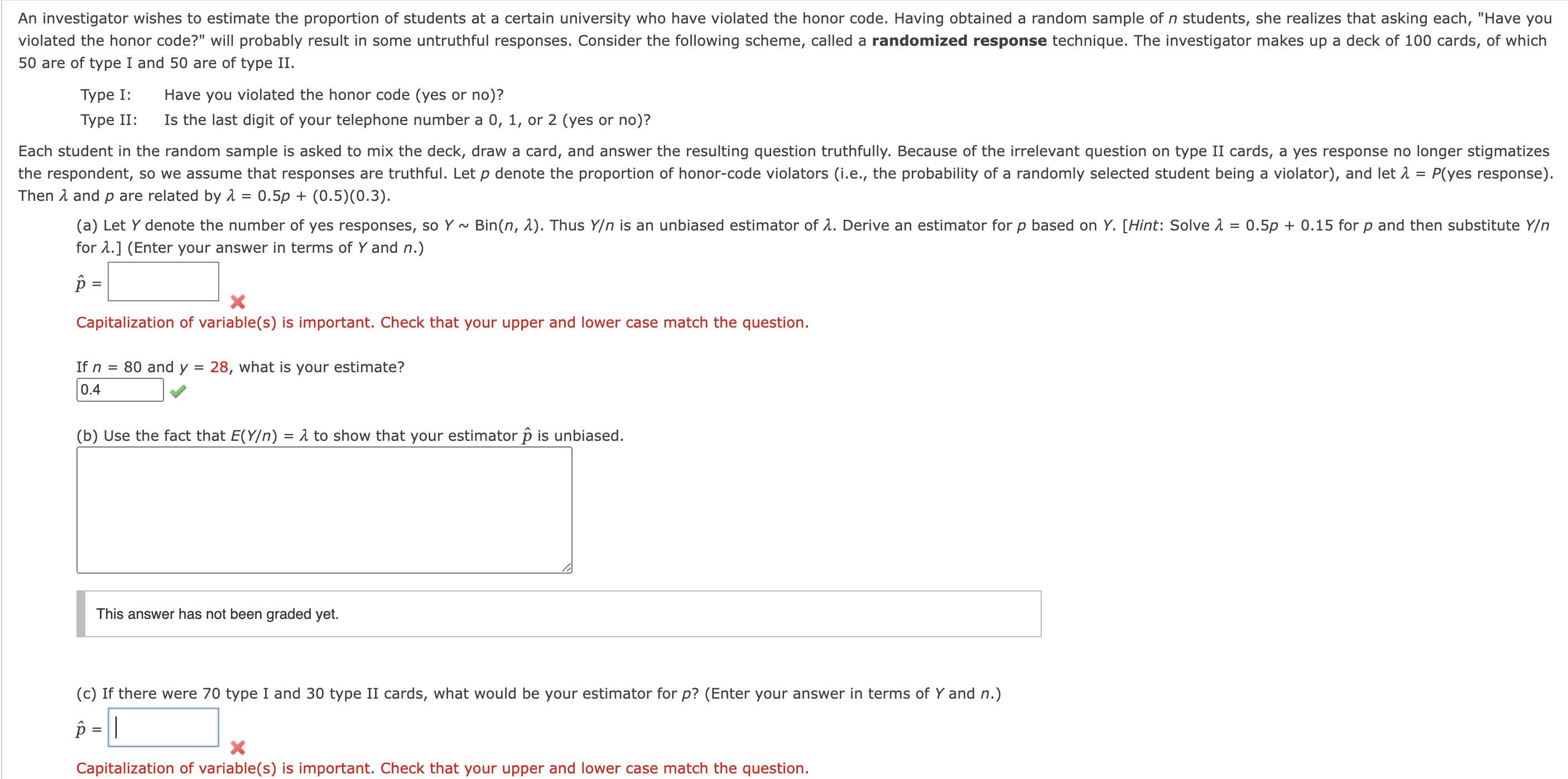 Solved 50 ﻿are of ﻿type I and 50 ﻿are of ﻿type II.Type I: | Chegg.com