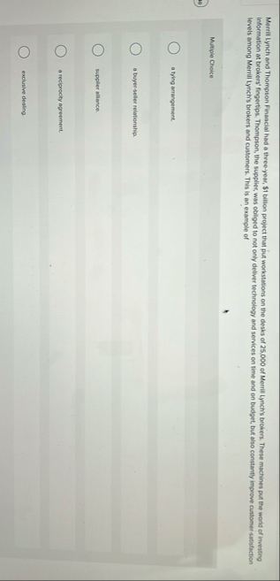 Solved Merrill Lynch and Thompson Financial had a | Chegg.com