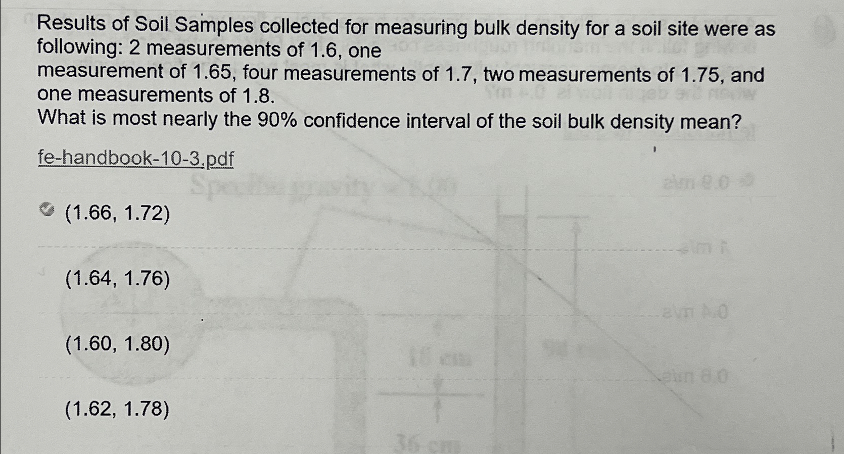 Solved Results of Soil Samples collected for measuring bulk | Chegg.com