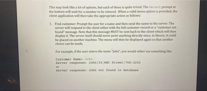 Solved 1. You will construct a client/server application. In | Chegg.com