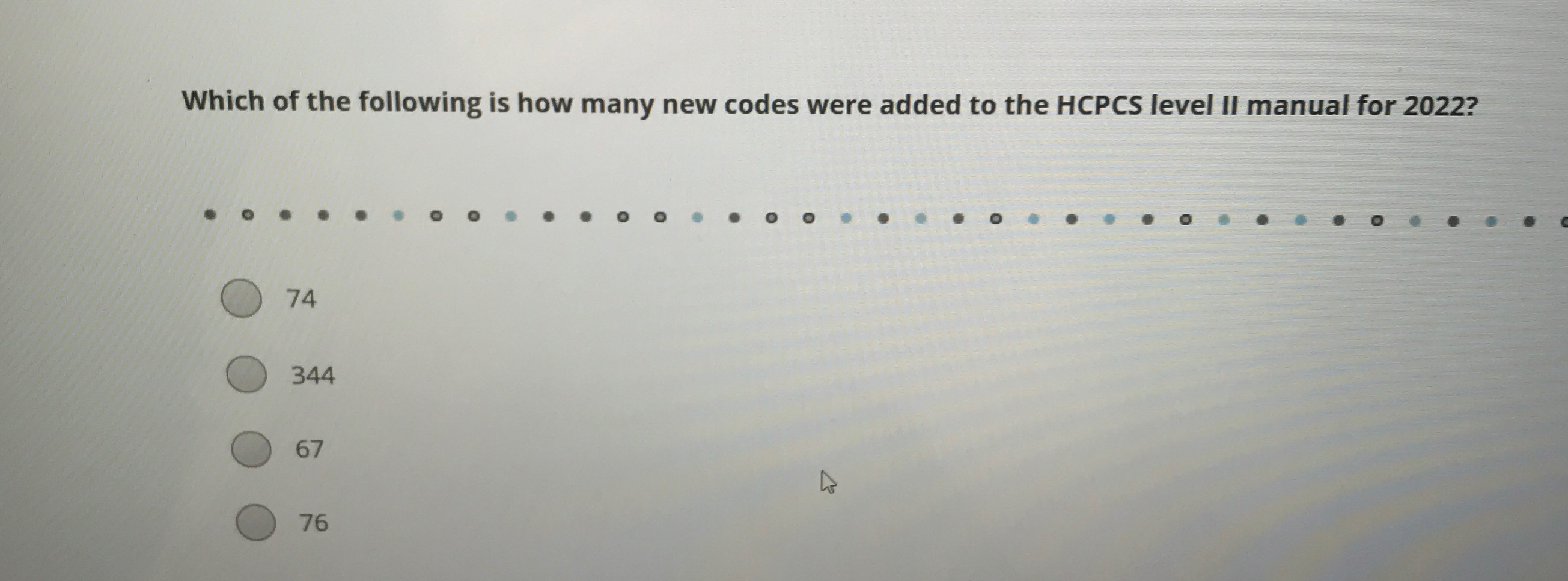 Solved Which of the following is how many new codes were | Chegg.com