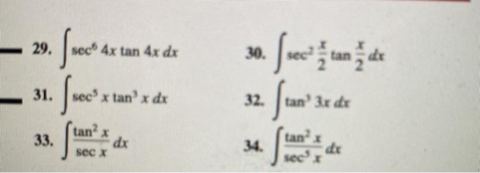 Solved Finding an Indefinite Integral Involving Secant and | Chegg.com