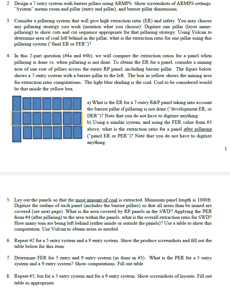 Solved 2. ﻿Design a 7 ﻿entry system with barrier pillars | Chegg.com