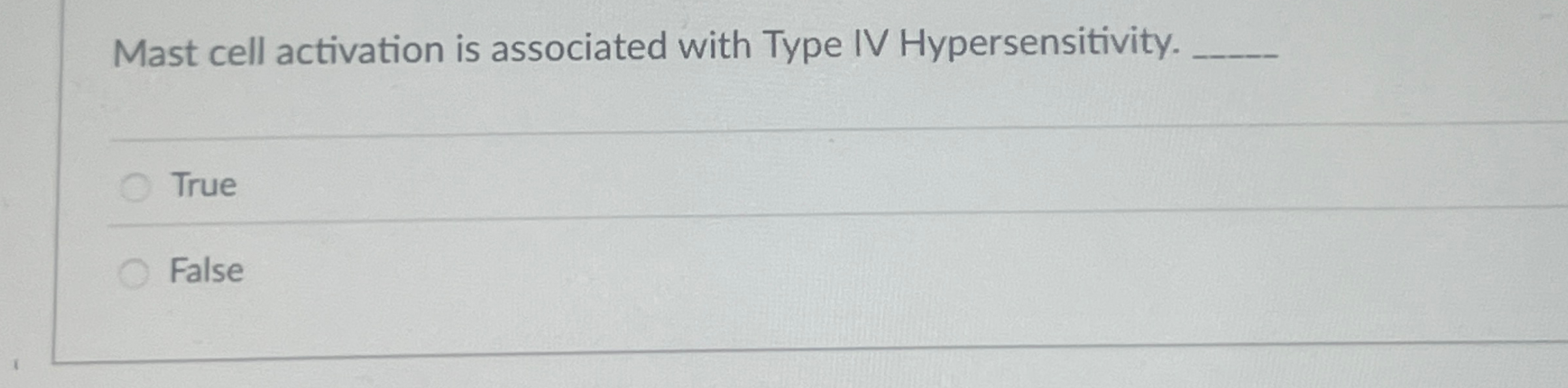 Solved Mast cell activation is associated with Type IV | Chegg.com