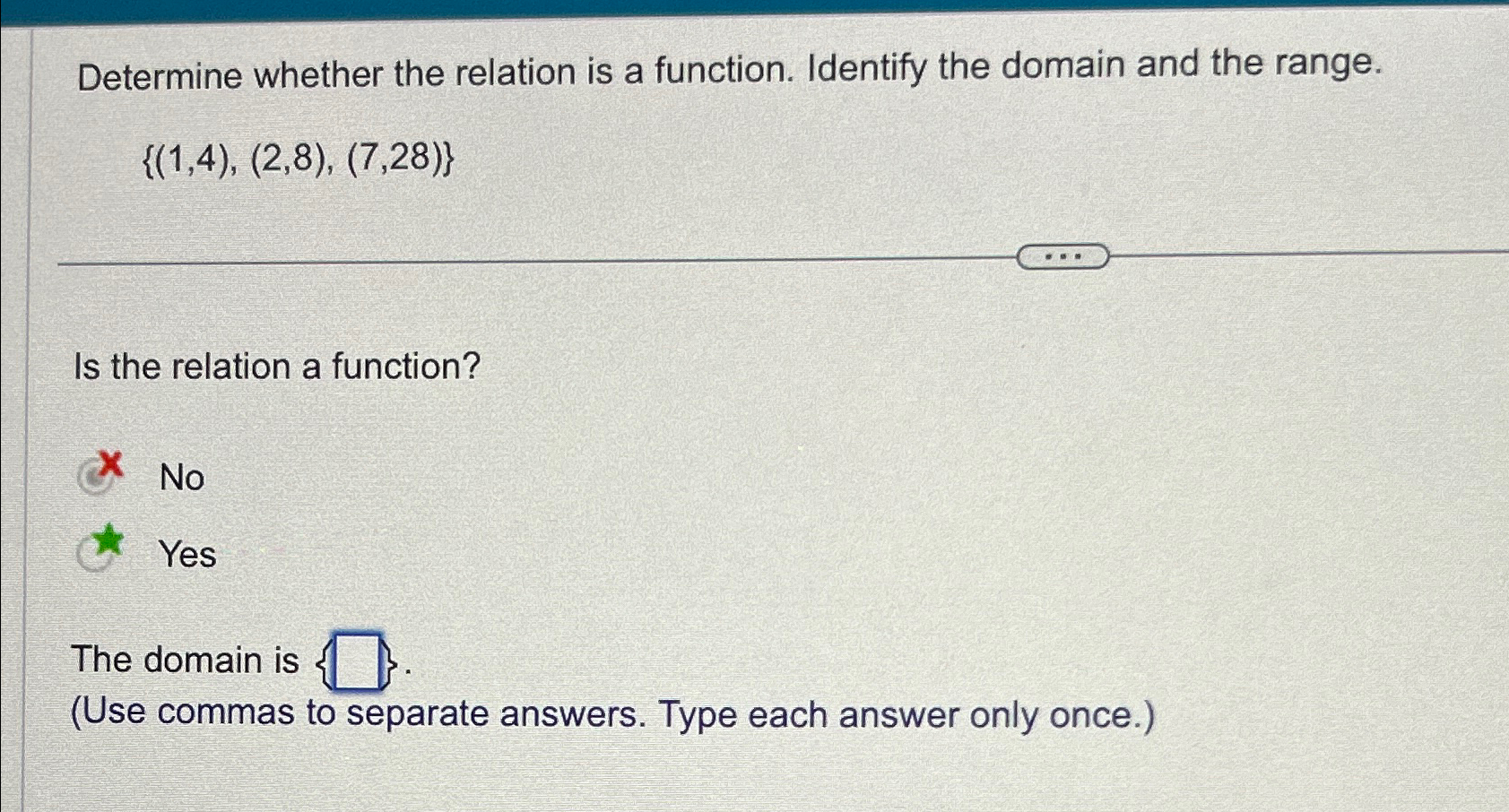 Solved Determine whether the relation is a function. | Chegg.com