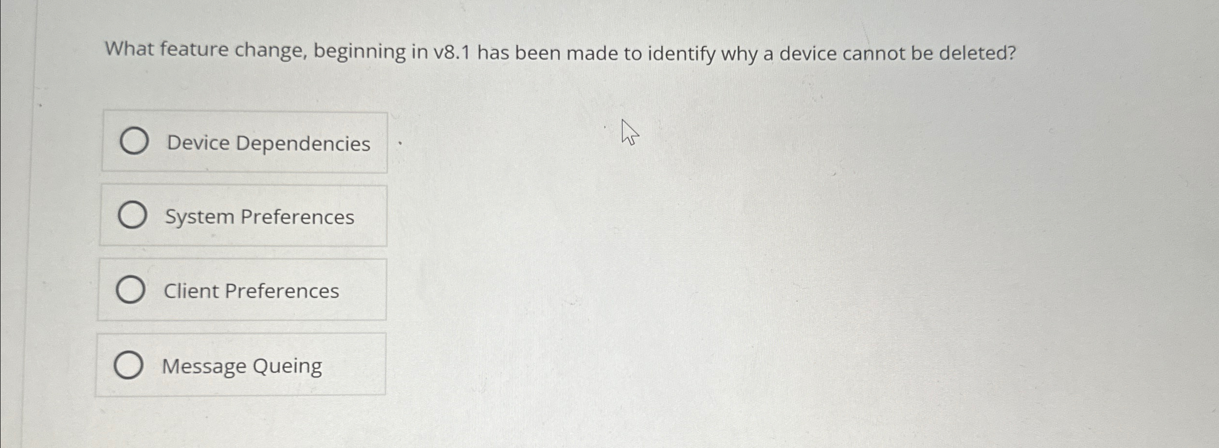 Solved What feature change, beginning in v8.1 ﻿has been made | Chegg.com
