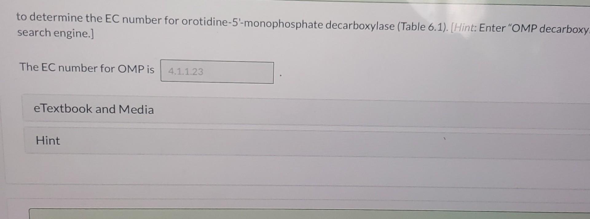 Solved to determine the EC number for | Chegg.com