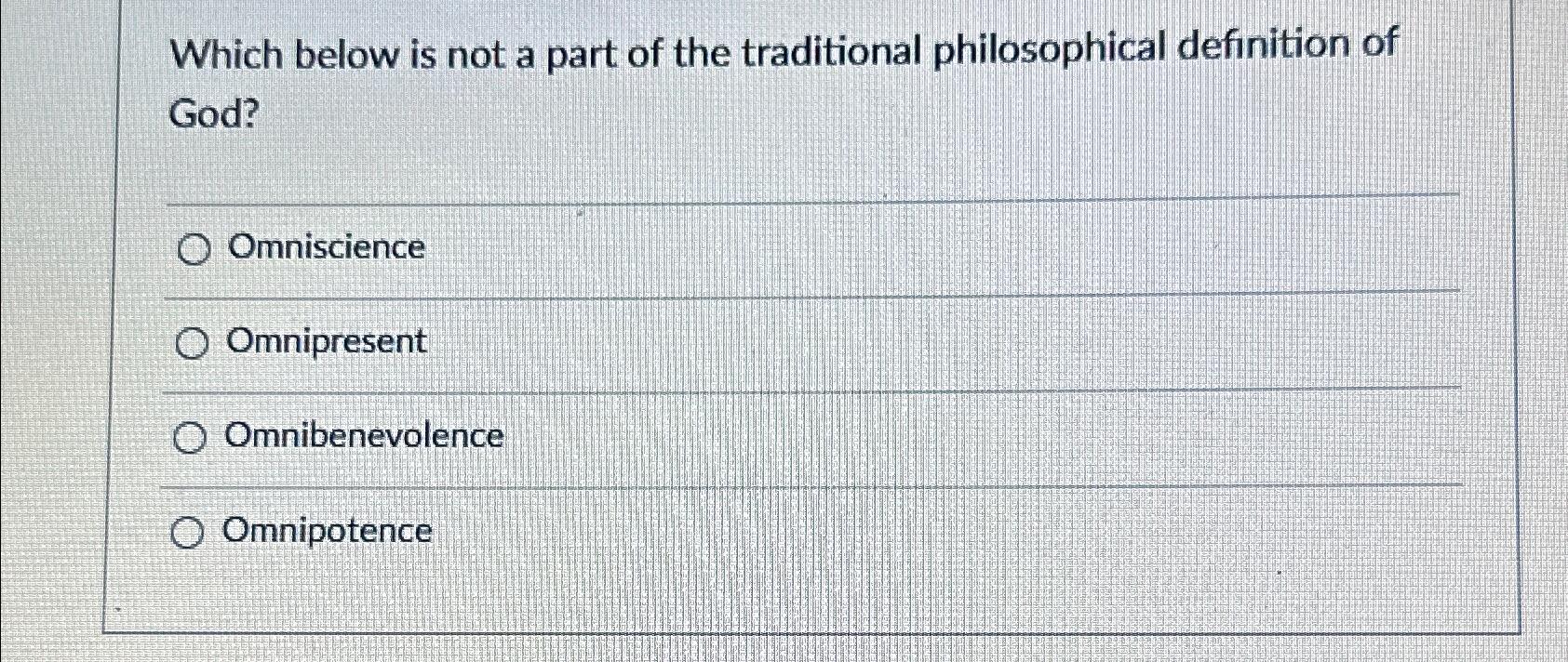 Solved Which below is not a part of the traditional | Chegg.com