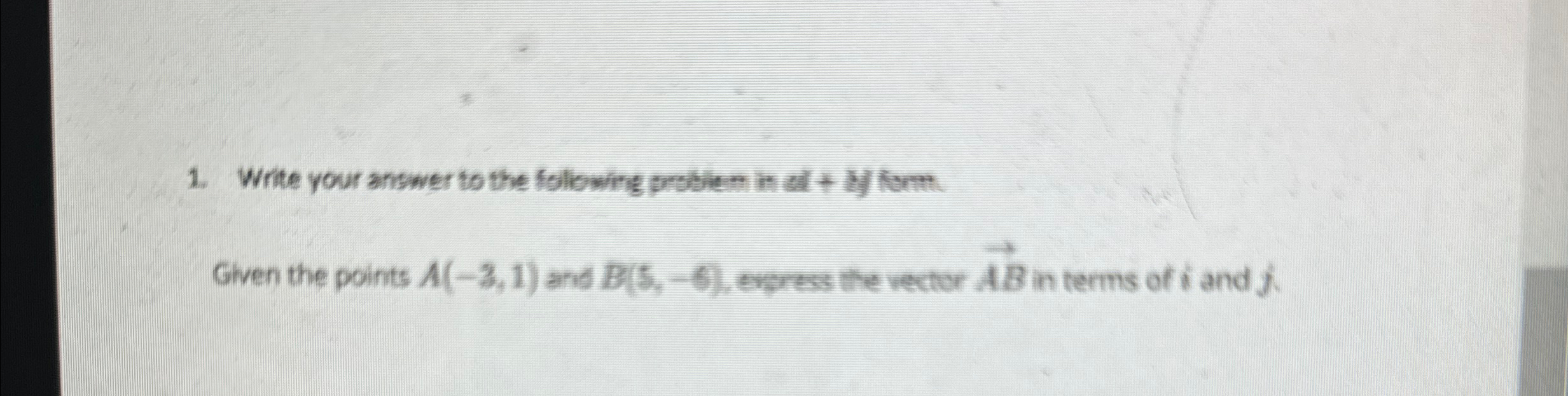 Solved Write your answer to the following problen in al + | Chegg.com