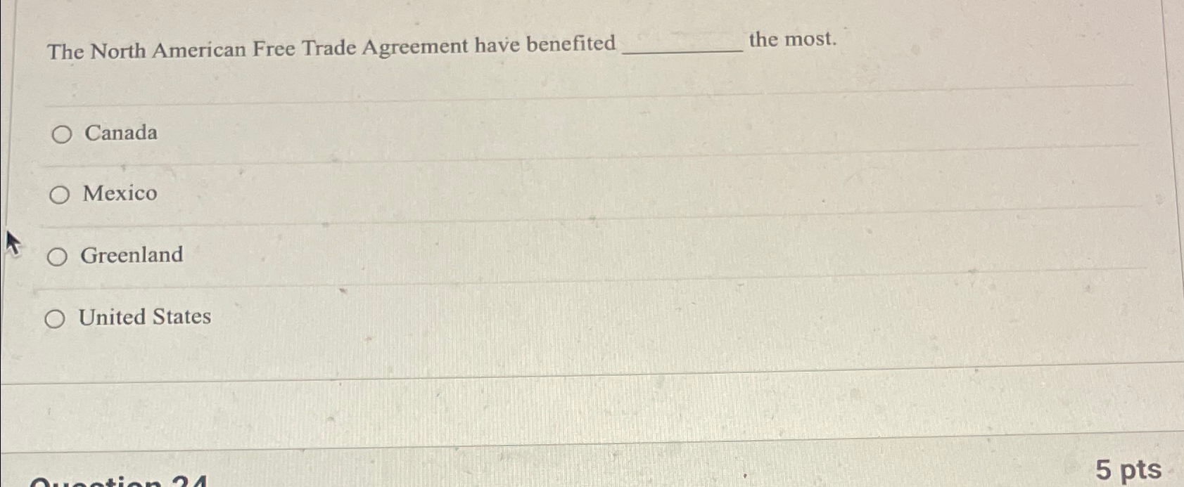 Solved The North American Free Trade Agreement have | Chegg.com
